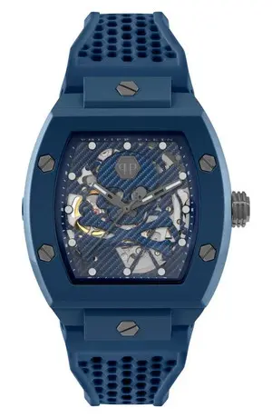 Philipp Plein PHILIPP PLEIN $keleton Ceramic Strap Watch Blue Eco Ceramic