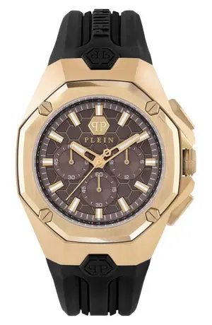 Philipp Plein Octagon Chronograph Watch - Ip Yellow Gold