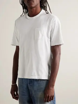 Visvim Jumbo Distressed Cotton-jersey T-shirt