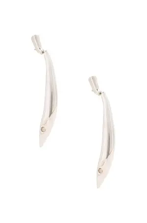 Bottega Veneta Long Dangle Earrings - Silver