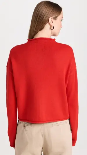 ALEX MILL Taylor Cardigan - Fire Red