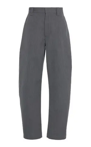 Bottega Veneta Wool-cotton Tapered Trousers - Grey
