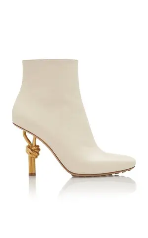 Bottega Veneta Gold Tone Booties