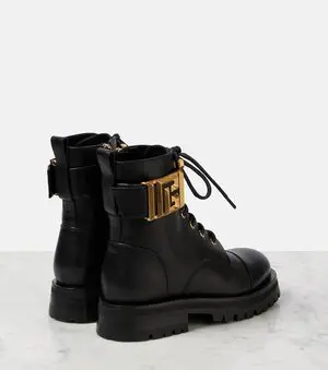 Balmain Romy Leather Lace-up Boots