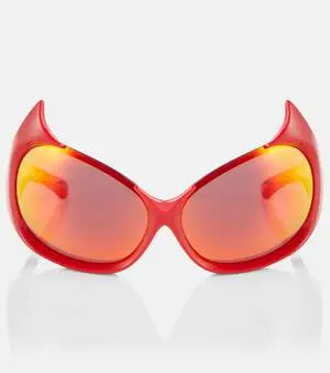 Balenciaga Gotham Cat Eye Sunglasses - Red