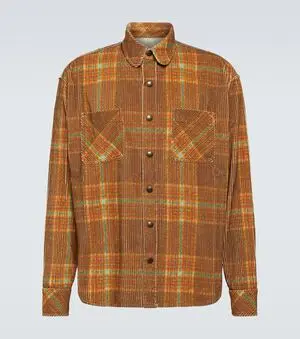 ERL Checked Cotton Corduroy Shirt - Multicoloured