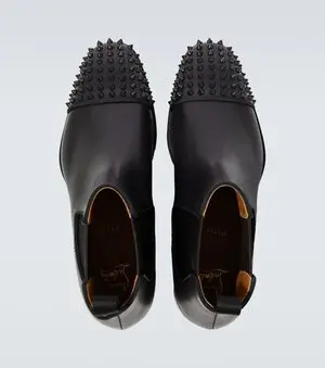 CHRISTIAN LOUBOUTIN Melon Spikes Leather Chelsea Boots
