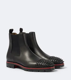 CHRISTIAN LOUBOUTIN Leather Chelsea Boots - Black