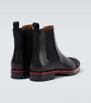 CHRISTIAN LOUBOUTIN Melon Spikes Leather Chelsea Boots
