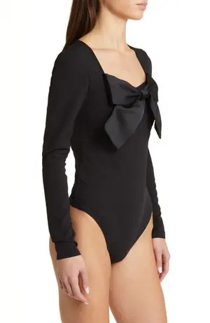 NIKKI LUND Dolly Tie Neck Bodysuit