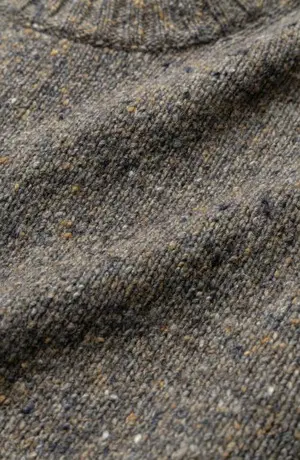 Rodd & Gunn Cox Road Tweed Wool-blend Crewneck Sweater - Gravel