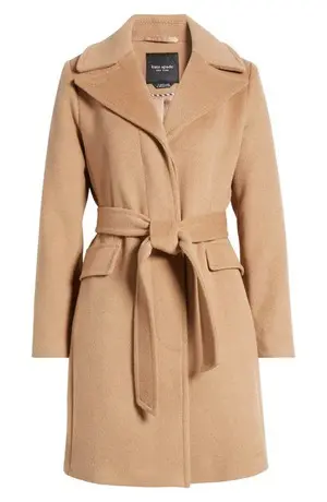 Kate Spade New York Belted Wool-blend Coat