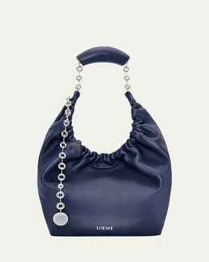 Loewe Squeeze Small Shoulder Bag - Abyss Blue