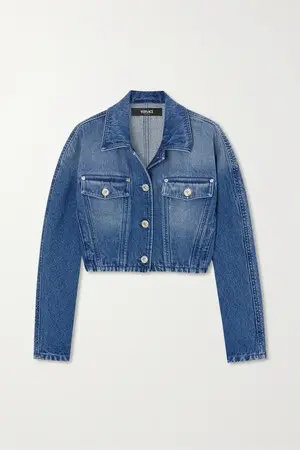 Versace Cropped Denim Jacket