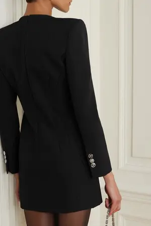 Versace Grain De Poudre Wool Mini Dress