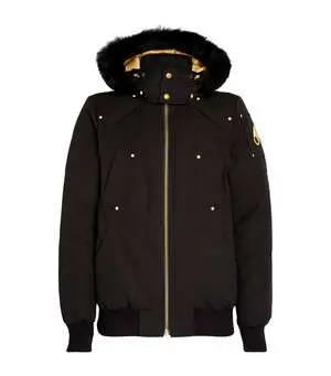 Moose Knuckles Fur-trim Padded Bomber Jacket - Black