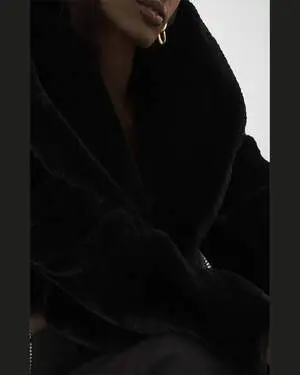 LAMARQUE Danika Cropped Faux Fur Jacket