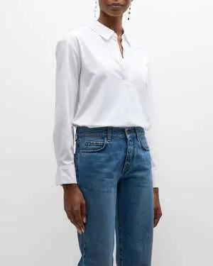 Spanx Shaping Buttondown Bodysuit - Classic White