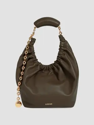 Loewe LOEWE Squeeze Leather Bag Chocolate