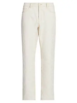 Casablanca Men's Monogram Straight-Leg Jeans - Off White  - Off White