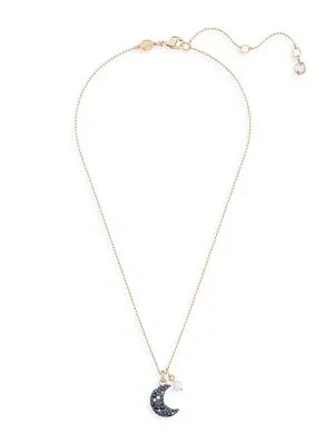 SWAROVSKI Women's Luna Rose Goldtone & Crystal Moon Pendant Necklace - Rose