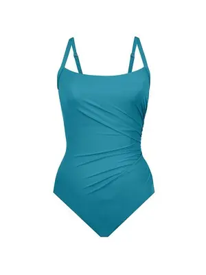 Miraclesuit Starr Gathered One-piece Swimsuit Maldives Blue