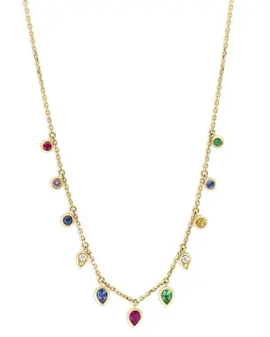 Bloomingdale'S Sapphire And Diamond Necklace - Multi/gold