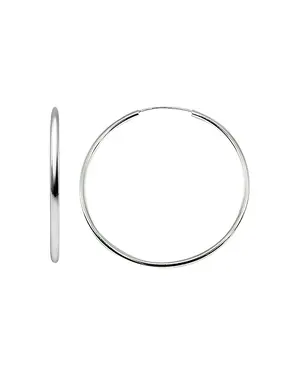 Aqua Sterling Large Hoop Earrings - Silver