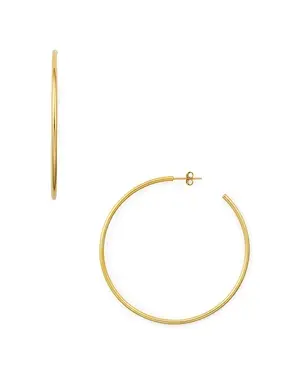 Aqua 18k -plated Sterling Silver Large Hoop Earrings - Gold