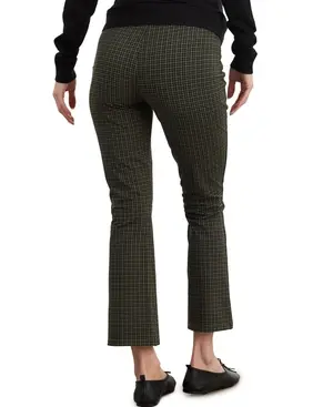 Hatch Collection Ultimate Maternity Over The Bump Crop Flare Legging - Basil Multi