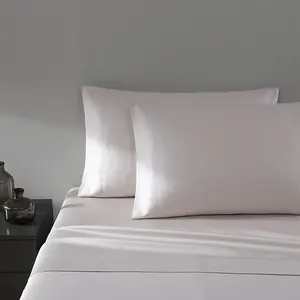 Vera Wang Solid Cvc Sateen Sheet Set, Queen - Pink