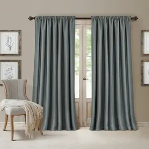 ELRENE HOME FASHIONS All Seasons Blackout Curtain Panel, 52 X 95 - Dusty Blue