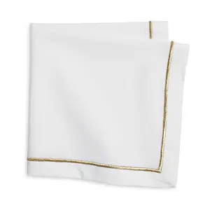 AMAN IMPORTS Embroidered Frame Classic Napkin - Champagne Gold