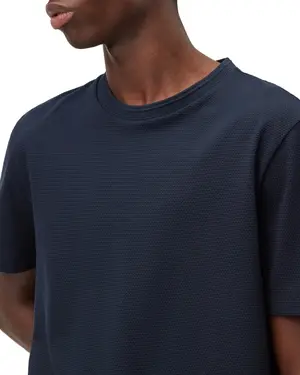 BOSS Tiburt Regular Fit Textured Short Sleeve Tee - Dark Blue
