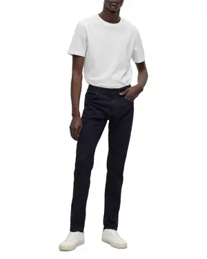 BOSS Tiburt Regular Fit Textured Short Sleeve Tee - White