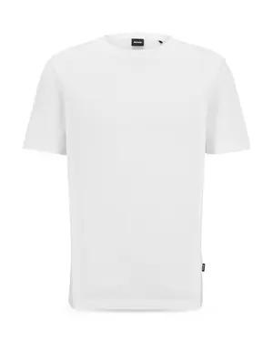 BOSS Tiburt Regular Fit Textured Short Sleeve Tee - White