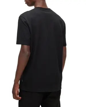 BOSS Tiburt Regular Fit Textured Short Sleeve Tee - Black