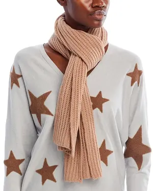 Bloomingdale'S Rib Knit Scarf - Exclusive Beige