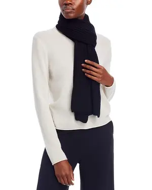 Bloomingdale'S Rib Knit Scarf - Exclusive Black