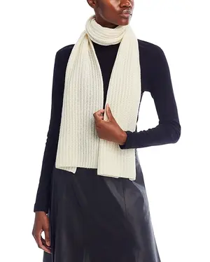 Bloomingdale'S Rib Knit Scarf - Exclusive White