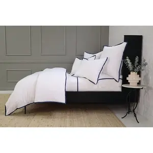 POM POM AT HOME Langston Duvet Cover Set, Twin - Navy