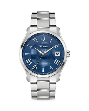 Bulova Classic 41mm Watch - Blue/silver