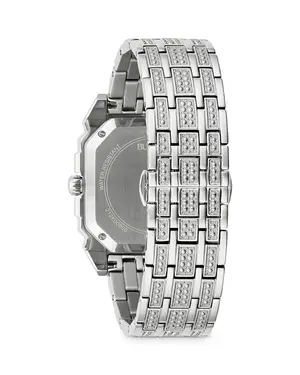 Bulova Crystal 40mm Watch - Silver