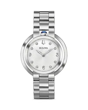 Bulova Rubaiyat 35mm Watch - White/silver