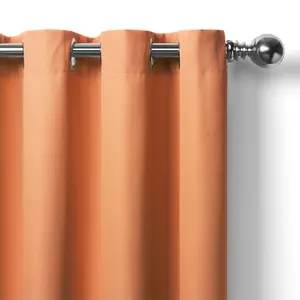 ELRENE HOME FASHIONS Connor Solid Indoor/outdoor Curtain Panel, 52 X 84 - Orange