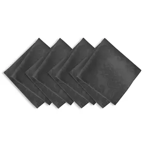 ELRENE HOME FASHIONS Barcelona Jacquard Damask Napkins, Set Of 4 - Gray