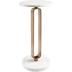 SURYA Bendigo End Table - Brass