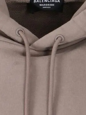 Balenciaga Printed Hoodie - Beige
