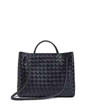 Bottega Veneta Medium Andiamo Shoulder Bag - Midnight