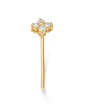 Zoe Chicco 14k Yellow Diamond Flower Ring - Gold
